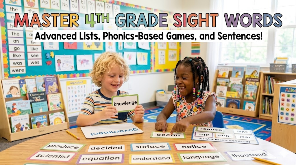 4th Grade Sight Words with Lists, Sentences, and Games - Mr. Greg ...
