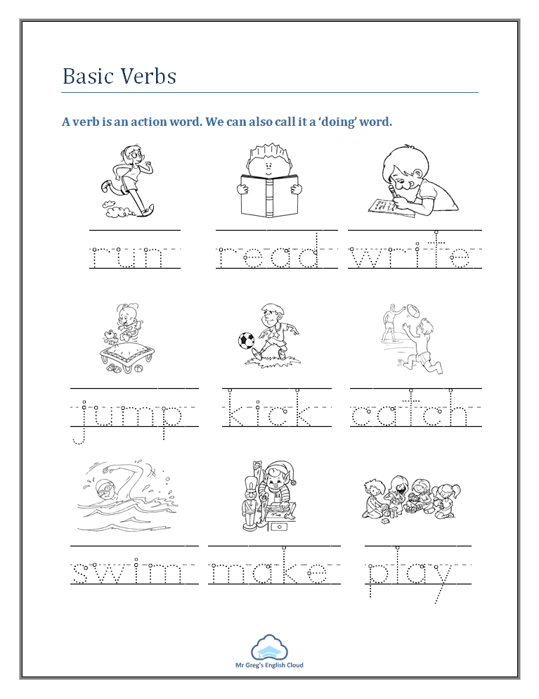 Basic Verbs Mr Greg s English Cloud Basic Verbs Mr Greg s English Cloud