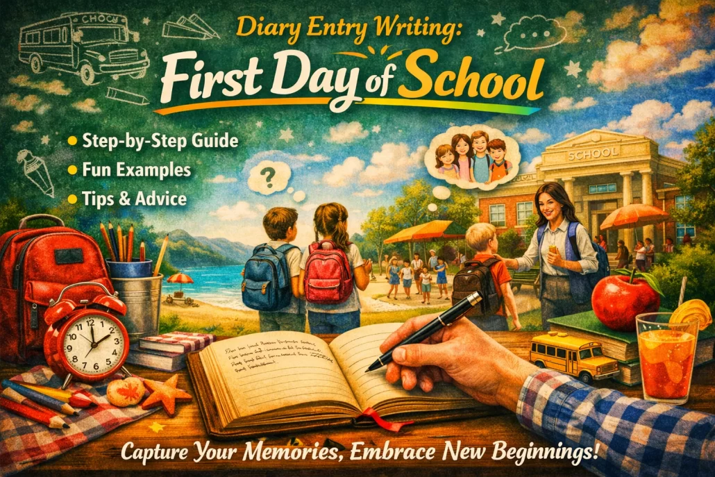 Diary Entry Writing: First Day Of School - Mr. Greg - English Teacher
